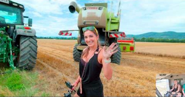 Farm Girl on the 7.7m wide Claas Lexion - can you drive straight ...